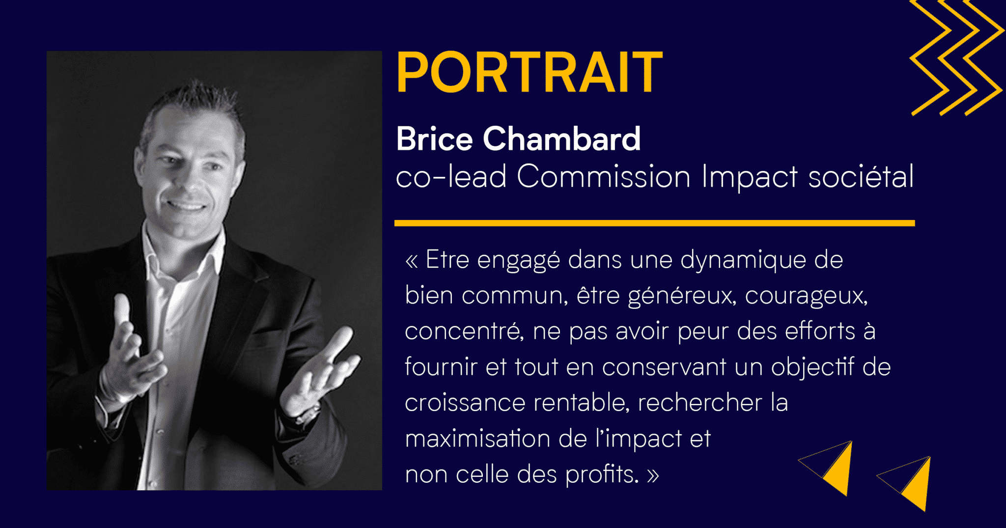 [PORTRAIT] Brice Chambard, co-lead commission Impact sociétal